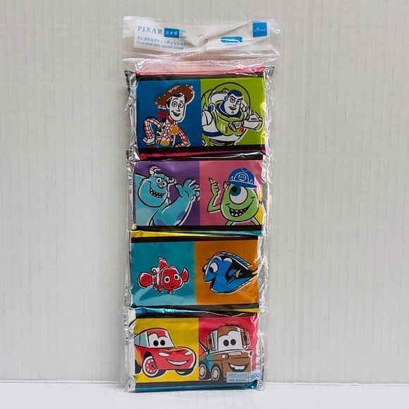 Disney | Accessories | Disney Pixar Characters 4pack Pocket Tissues ...
